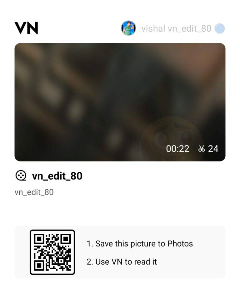 Trending VN Template for Reels with QR Codes 2025 - VN Template