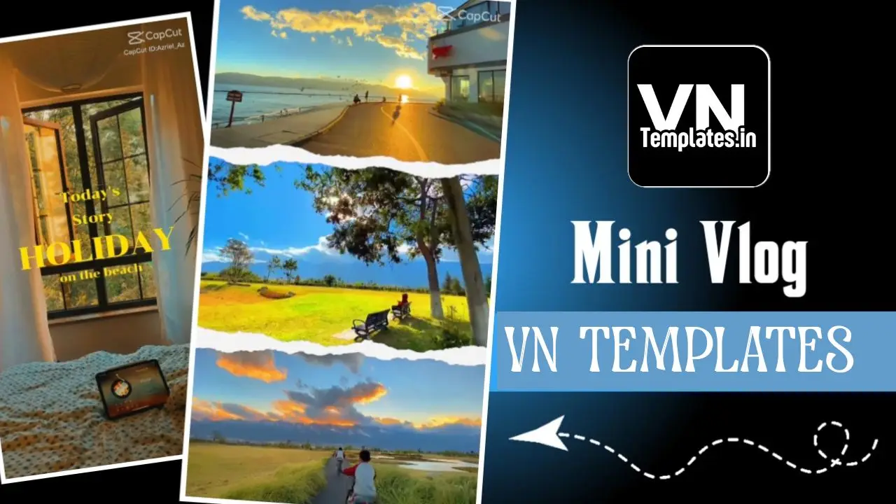 Mini Vlog Template Free Download VN Code for Reels with QR Codes - VN Template